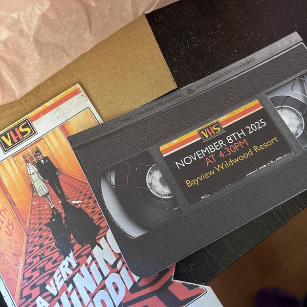 Personalised 1980's Vampire Horror Movie VHS Tape Inspired Wedding ...