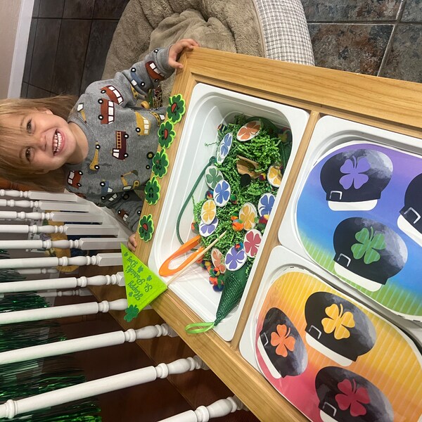 Clover Color Sort Flisat Inserts, St Patrick's Day, Flisat Table ...