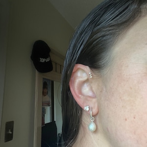 14k Solid Gold Rook Piercingdaithinternally Threaded Curved | Etsy