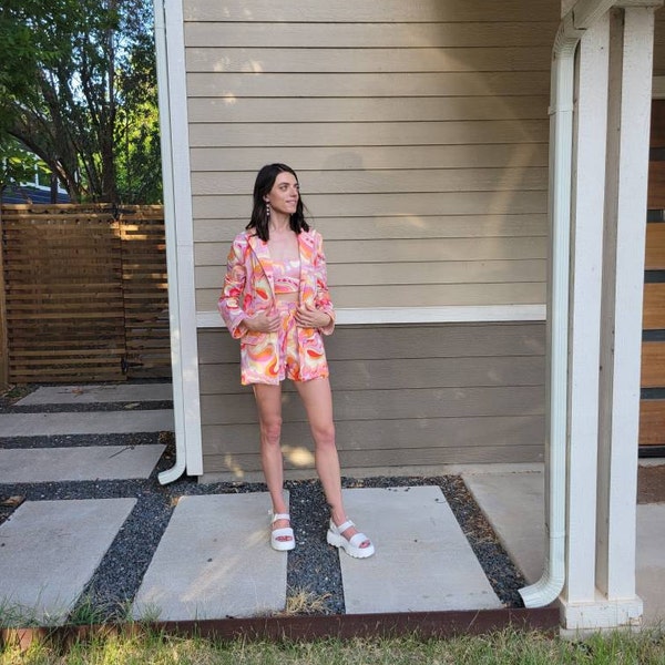 Paige Suit Jacket Sewing Pattern | Buttoned Blazer Pattern for Women ...