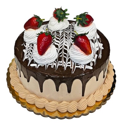 DEZICAKES Fake Wedding Cake 3 Tier Ivory Rosette Prop Decoration ...