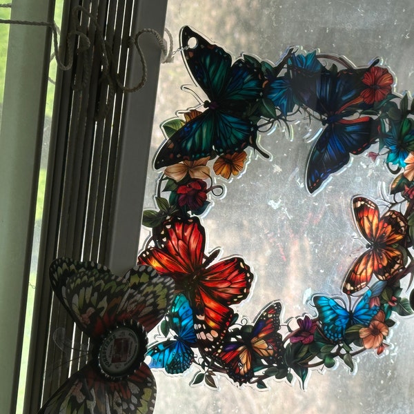 Mermaid Blue Hair Acrylic Window Hanging, Mermaid Window Hagnings, Gift ...