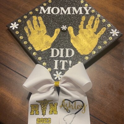 Glitter Graduation Cap Topper Blank Base, Custom Graduation Cap Topper ...