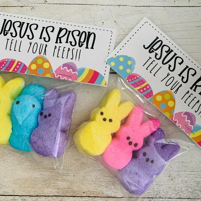 Jesus is Risen...tell Your Peeps Easter Treat Bag Toppers - Etsy