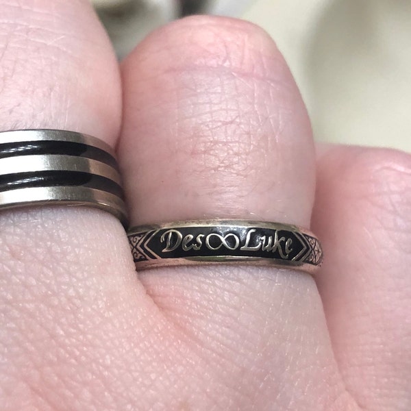 Personalized Stacking Rings, Personalized Jewelry, Stacking Name Ring ...