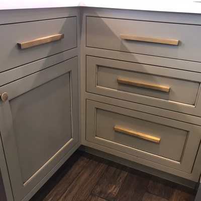 L Shaped Solid Brass Kitchen Drawer Handles. This Style is Available in ...