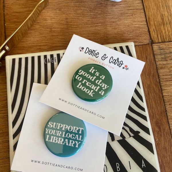 Support Public Libraries Pinback Button 1.25 Inch Pin, Pins for Book ...