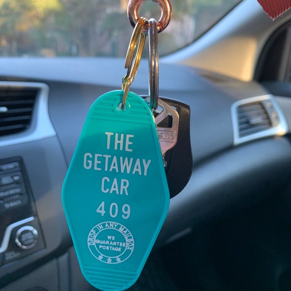 Getaway Car Motel Keychain | Vintage Hotel Tag, Taylor Swift Lyrics - Etsy