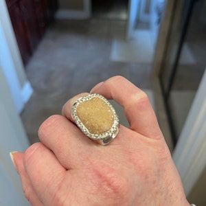 Hammered Ovaloid Ring | Etsy