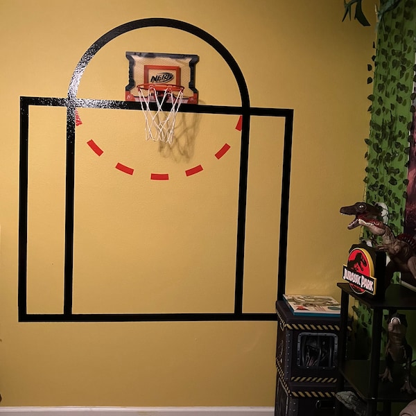 Basketball Free Throw Line Wall Decal. Boy's Room Home Decor ...