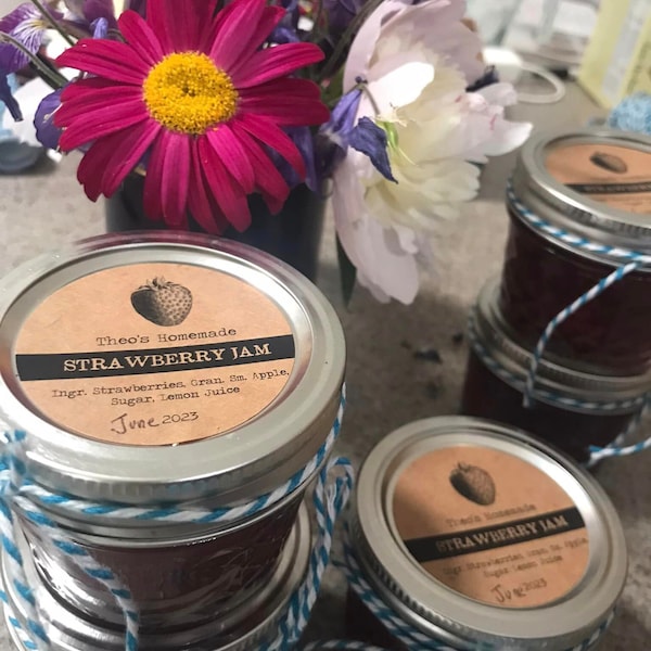 Customizable Canning Jar Labels for Homemade Jam, Jelly, Salsa, and ...