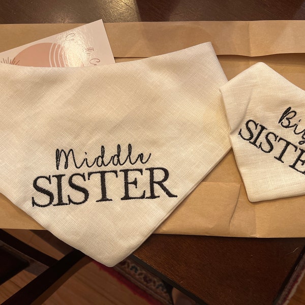 Big Sis Custom Pregnancy Announcement Dog Bandana With Snap Im a Big ...