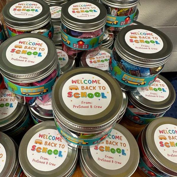 Personalized Back to School Stickers, Welcome Back to School Label ...