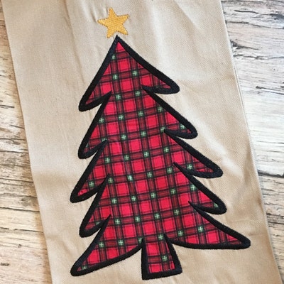 Christmas Tree Applique Machine Embroidery Design 6 Sizes - Etsy