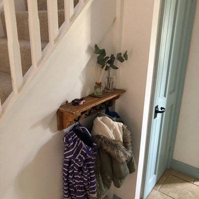 Rustic Tudor Coat Rack and Shelf Reclaimed Wood With Coat Hooks - Etsy