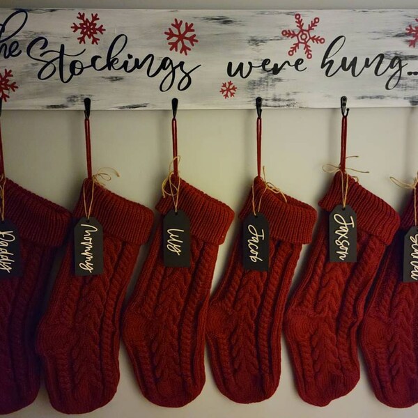 The Stockings Were Hung | Christmas Decor | Christmas Stocking Hanger ...