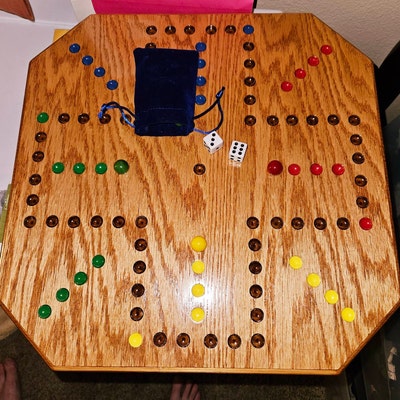 Handmade Oak Aggravation Board Game 6 Player Hexagon Board - Etsy
