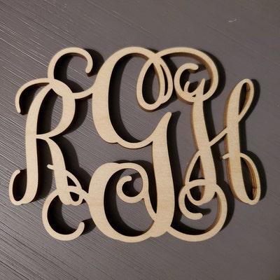 3-letter Monogram, Car Monogram, Rearview Mirror Monogram, Wooden ...