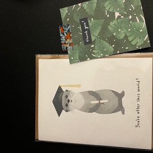 Cute Otter Graduation Card - Etsy