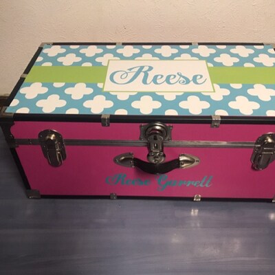 Cute Camp Trunk Design. Footlocker Decal. Personalized Trunk Decoration ...