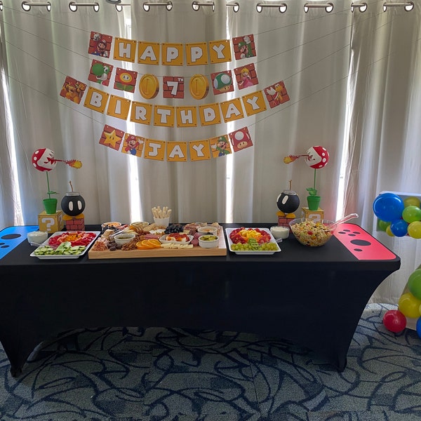 Super Mario Digital Bunting Banner Birthday Download Printable at Home ...
