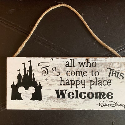 Disney Home Sign disney Life Happy Wife Home Decor, Disney Home Decor ...