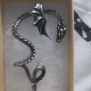 SINGLE Dragon Cuff Earring, Dragon Cuff Earring, Gothic Earring, Gothic ...
