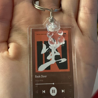 Spotify Song Plaque Keychain Custom Key Chain Add Charm Gummybear Heart ...