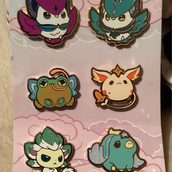 Little Legends Enamel Pin Dango Riku Saki Hushtail Featherknight ...