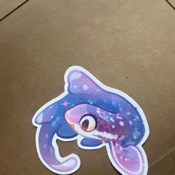 Basking Shark Holographic Stickers - Beanables - Etsy