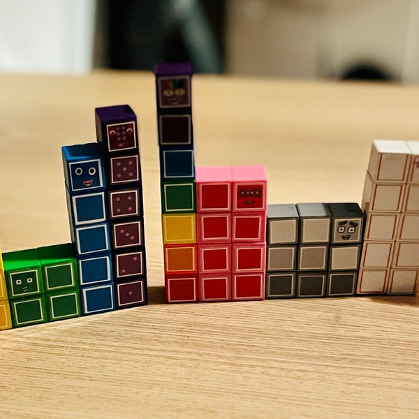 Numberblocks Face Stickers 1-19 Instant Download PDF / PNG - Etsy