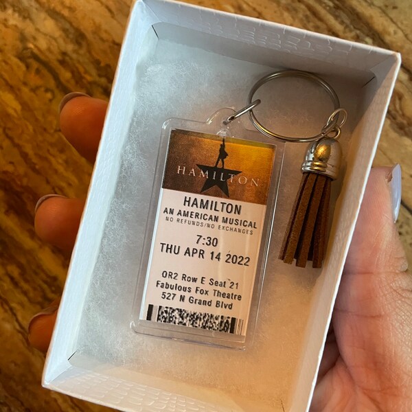 Hamilton Broadway Musical Ticket Keychain - Etsy