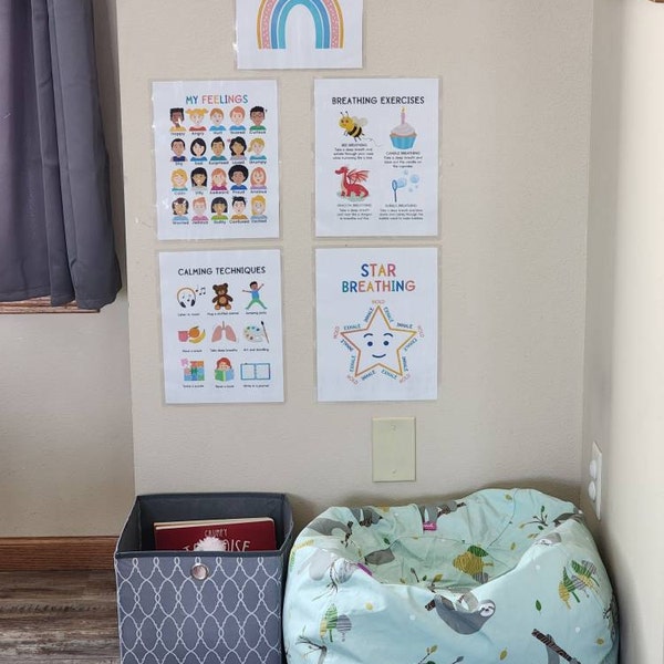 40 Calm Down Corner Posters Sign Kit Calming Decor Print Counselor ...