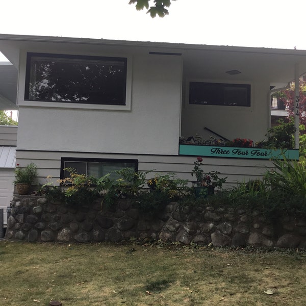 Script Address Sign Metal,garage Address Script,script House Numbers ...