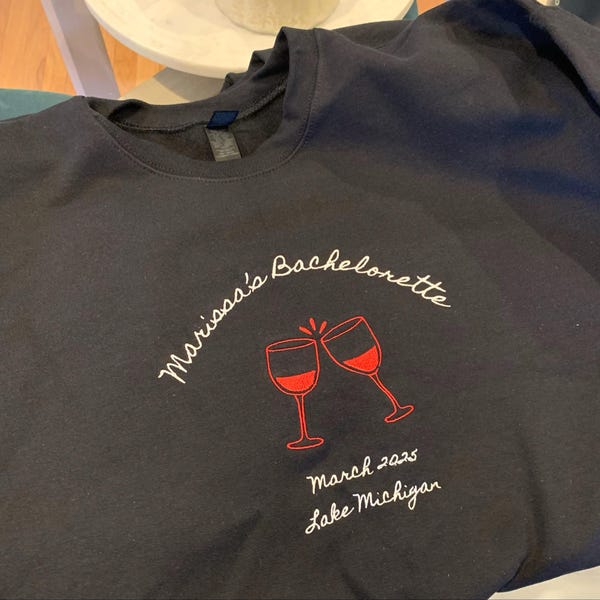 Custom Embroidered Auntie Sweatshirt, Personalized Embroidery Aunt ...