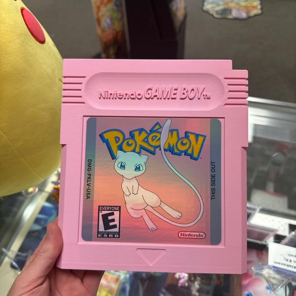 Giant Game Gameboy Mew and Mewtwo Cartridge Wall Decor Retro Wall Mount ...