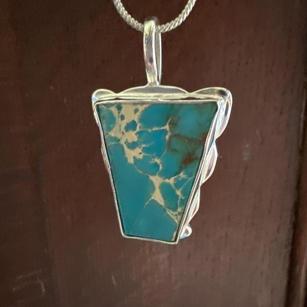 Blue Sea Sediment Jasper Pendant 925 Sterling Silver Pendant Sea ...