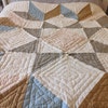Large Double Patchwork Quilt, Using Blues and Whites .hand Quilted ...