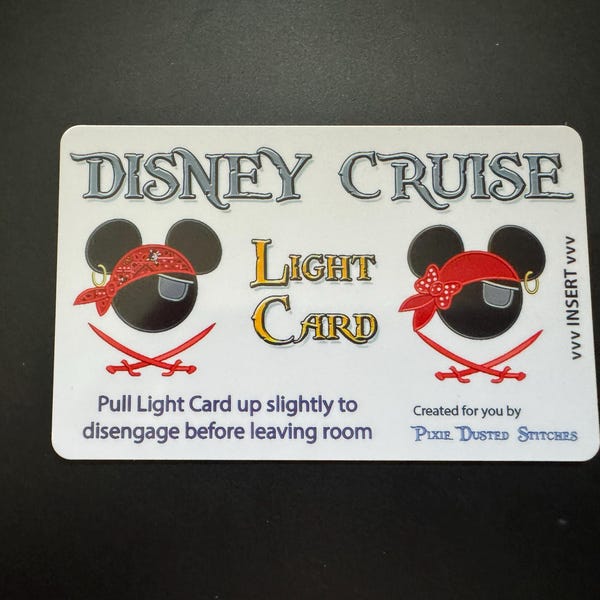 Mickey and Minnie Disney Cruise Light Card® Card Key Switch Activator ...