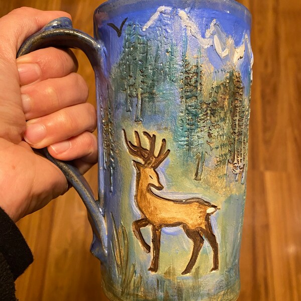 Speckled Aqua Soup Mug, Aqua Chowder Bowl, 22 Oz. Cappuccino Mug ...