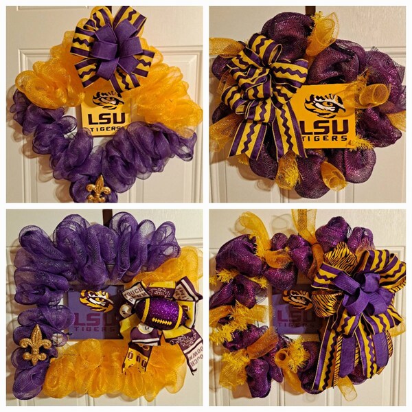 Purple and Gold Ric Rac Wired Ribbon, LSU Purple Gold Wired Ribbon, LSU ...