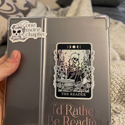 The Reader Tarot Card Sticker Spooky Books Skeleton Sticker for Reader ...
