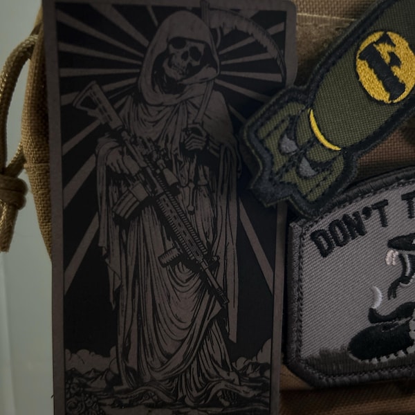Memento Mori Morale Patch: Grim Reaper, Hook and Loop Backing (3x2") - Etsy