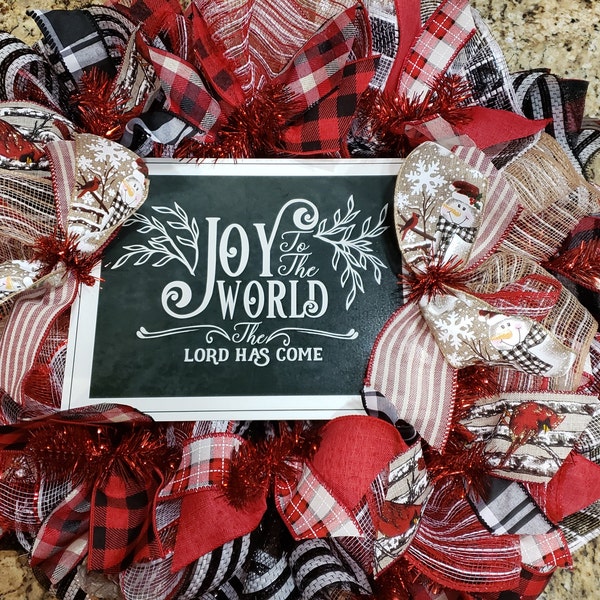 DIY Wreath Kit Joy to the World Christmas Wreath Kit - Etsy