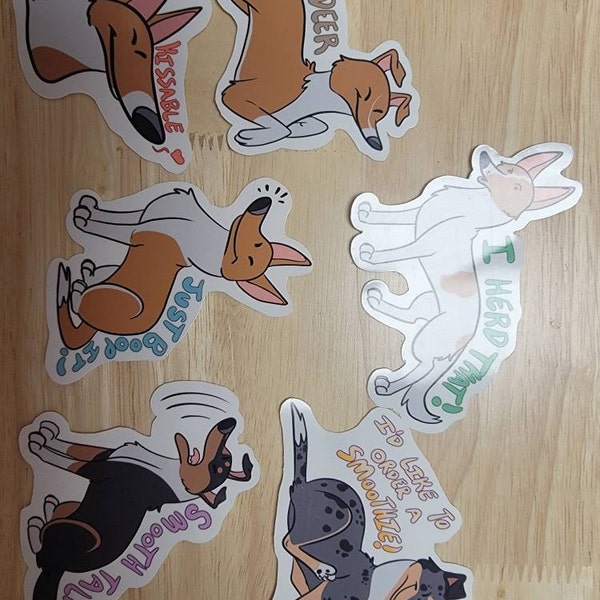 Smooth Collie Sticker Pack || Set of 6 Unique Dogs - Etsy