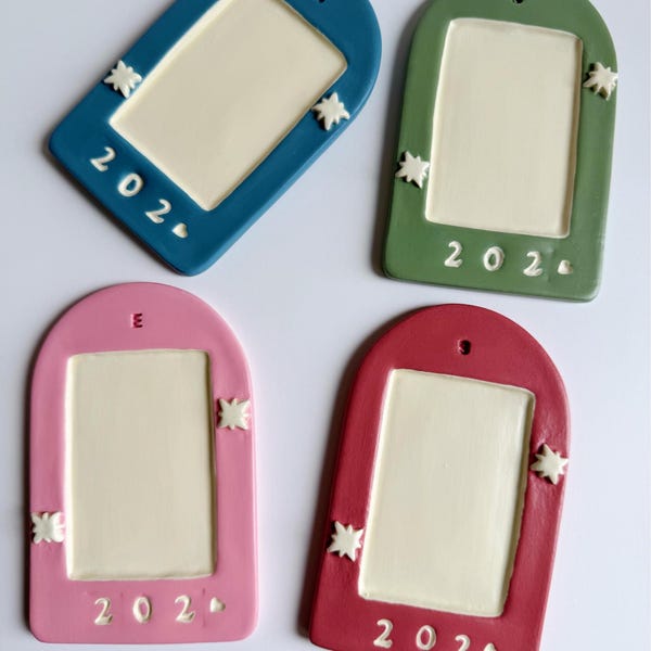 Handmade Ceramic Polaroid Photo Frame – Rustic Folk Art-inspired Design ...