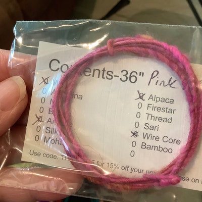 Fiber Wire Core Handspun Art Yarn 24 Gauge Wire Red Riding Hoods Wolf ...