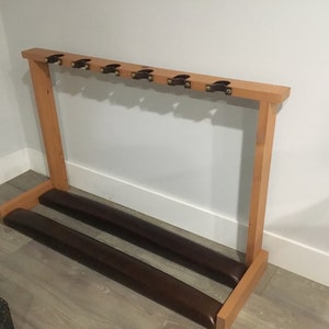 Leather & Wood Upright Custom Guitar Rack Guitar Stand - Etsy