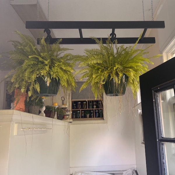 4-foot 48 Hanging Plant Ladder Pot Rack Basket Holder Kitchen Island ...