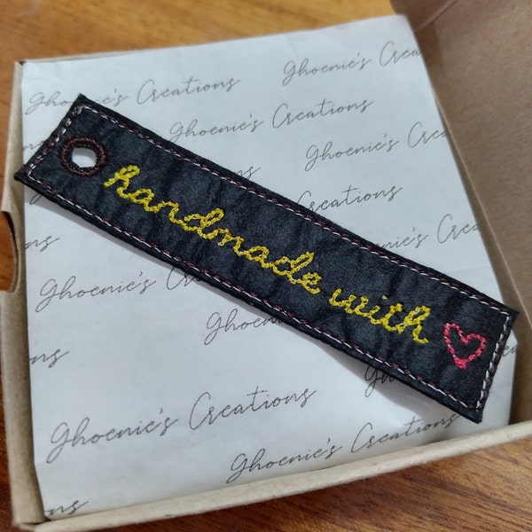 Machine Embroidery Design -ITH Handmade With Love Raggy Hanging Tag ...